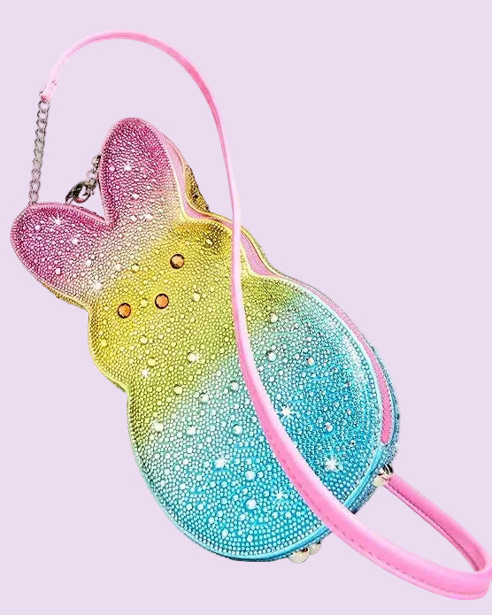 Betsey Johnson x Peeps® Kitsch Rhinestone Bunny Crossbody Bag Rainbow ...